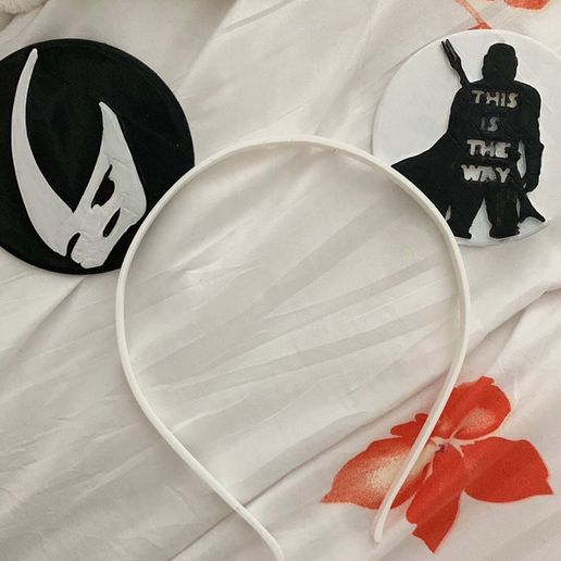 👂 Mandalorian Themed Ear Headband・Free STL File for ・Cults