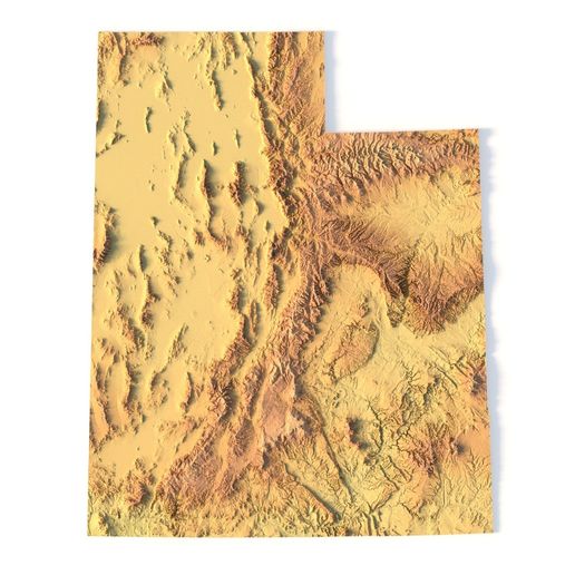 🗺️ Utah Topographic Map – 3D Model for 3D Printing & CNC Carving・ 3D ...