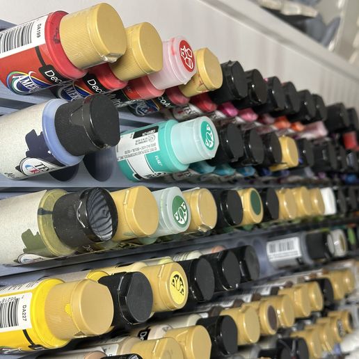 🎨 Modular Paint Bottle Rack for Craft Paint Bottles (DecoArt, FolkArt ...