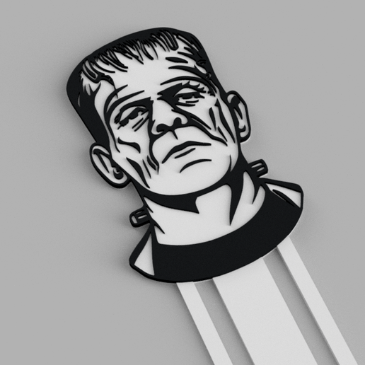 Free STL file Frankenstein Head Bookmark Head 🔖 ・3D printable model to ...