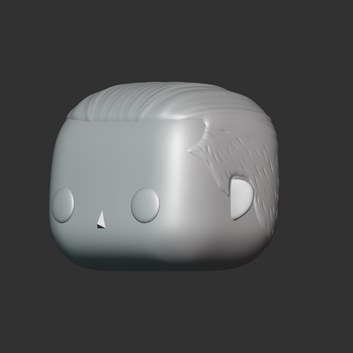 ♂️ A male head 3D model in the POP style for 3D Printing. Man bun. MH ...