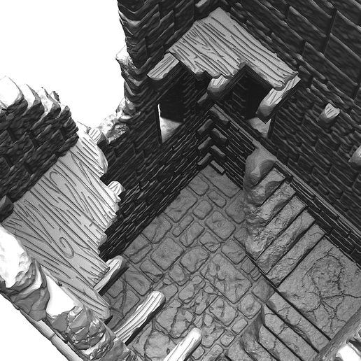🏰 Castle Tower Ruins – 28mm Terrain (Premium Version)・ STL File for 3D ...