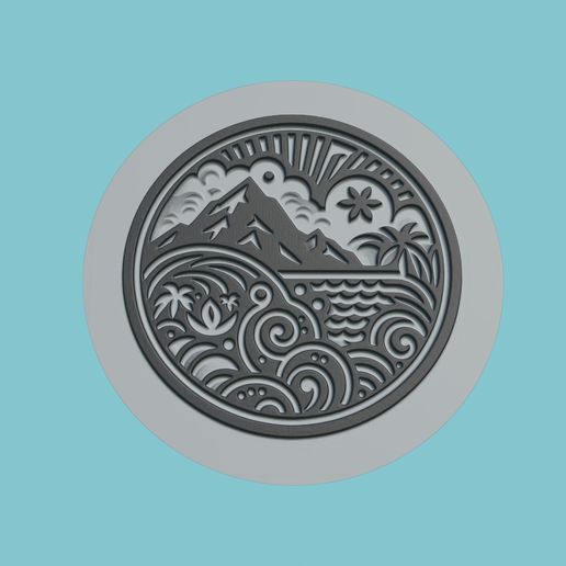 🇫🇯 Fiji Map Medallion CNC Fiji 3d CNC Model・ 3D File for 3D printing ...