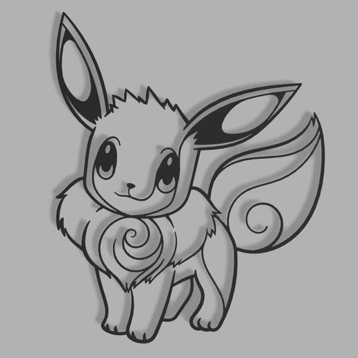 Eevee Pokemon Line Drawing
