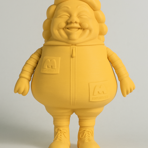 🗿 MC Supersized Fat Ronald - Figura de uma peça para impressão 3D ...