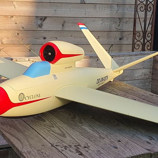 🌀 Fouga Cyclone, 50mm EDF powered glider・ 3D File for 3D printing・Cults