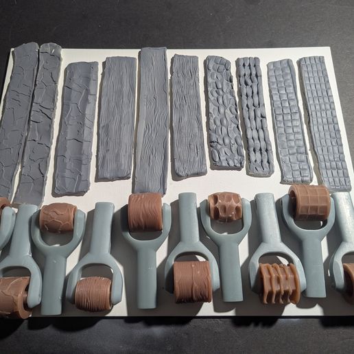 🌍 Earth Element Texture Rollers・ OBJ File for 3D printing・Cults