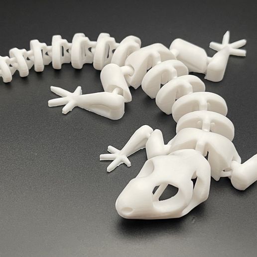 🦎 ARTICULATED LIZARD SKELETON - PRINT-IN-PLACE ARTICULATED SKELETON ...
