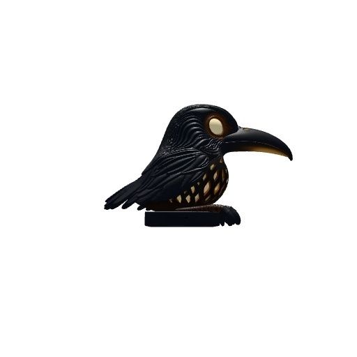 🎃 Halloween Crow 3D Print – Crow with Holes Decorative Showpiece・ STL ...