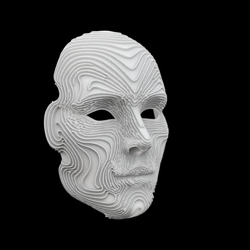 abstract human face 3d