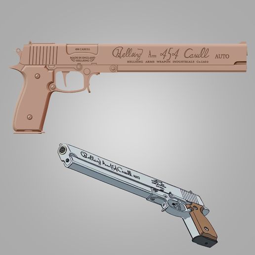 🔫 Casull Auto Hellsing ARMS.454・ STL File for 3D printing・Cults