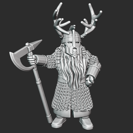 💍 DWARF LORD: Azaghâl・ STL File for 3D printing・Cults