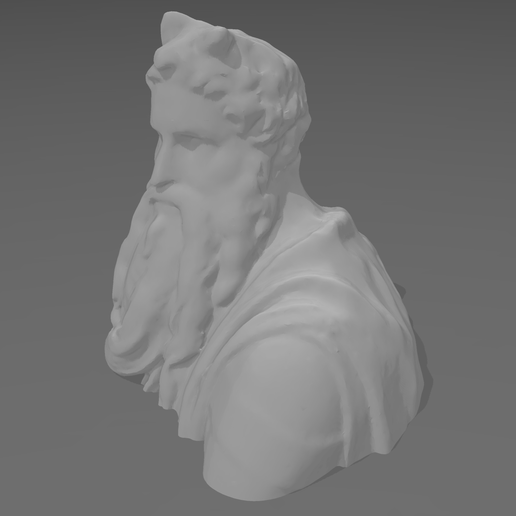STL file Moses Head Bust Statue 👤 ・3D printing idea to download・Cults