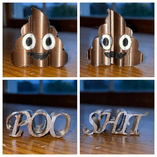 💩 Poo Emoji - Flip Text・Free 3D File for ・Cults
