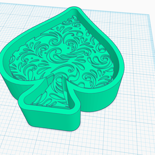 🃏 leather Spade・ STL File for 3D printing and CNC machining - Laser ...