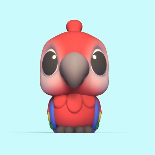 3D file Scarlet Macaw 🐦 ・3D printable design to download・Cults