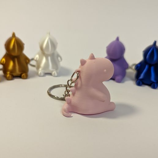 Free STL file Chubby Dinosaur Keyring 🦖 (3MF)・Model to download and 3D ...