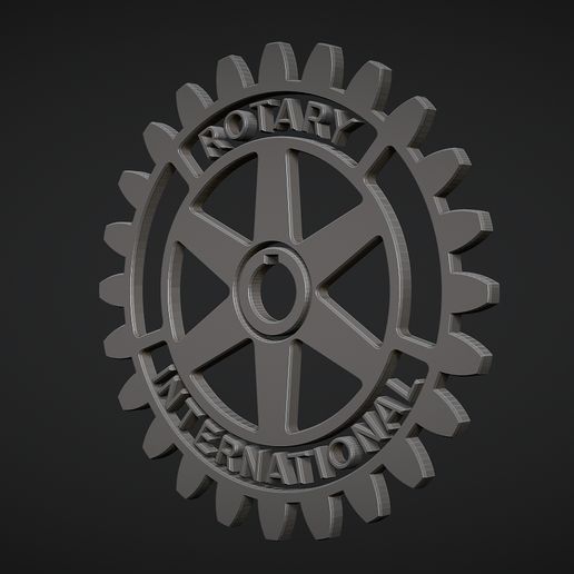 ⚙️ Rotary International Logo 3D Model・ STL File for 3D printing and CNC ...