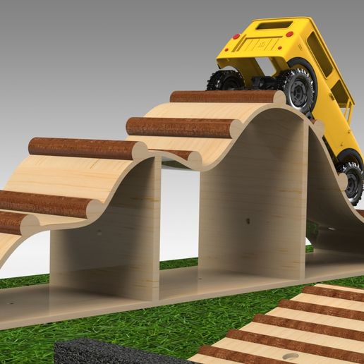 🚗 Mini Crawler Course Track・ STL File for 3D printing・Cults