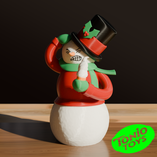 STL file BRAIN FREEZE SNOWMAN PRINT-IN PLACE TOY 🧠 ・3D print design to ...