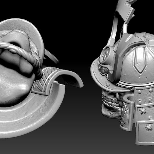 💀 Skull Samurai・ STL File for ・Cults