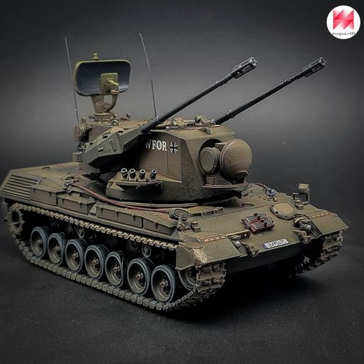 🇩🇪 Flakpanzer Gepard SPAAG (Germany, Cold war) (scale 1:56 and 1:100 ...