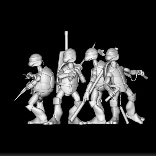 STL file TMNT - 3D Print Ninja Turtle Sculpture - Teenage Mutant Ninja ...