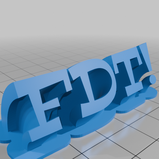 🏢 FDT! Sweeping name plate・Free STL File for 3D printing・Cults