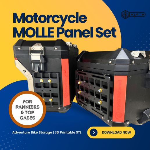 🏍️ Motorcycle MOLLE Panel SET for Panniers & Top Cases | Adventure Bike ...