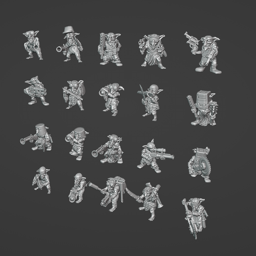 ⚔ Mini Gobo Infantry (x20)・Free 3D File for 3D printing・Cults