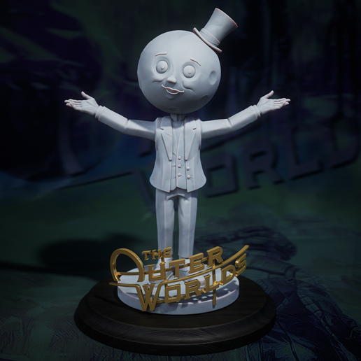 🌙 Moon Man | The Outer Worlds Fan art.・ 3D File for 3D printing・Cults
