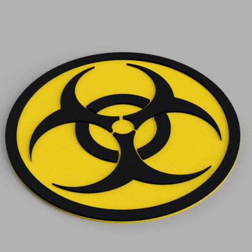 Free STL file Biohazard - Biohazard Logo Coaster ☣️ ・3D print object to ...