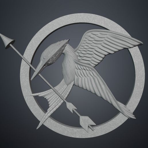 🧷 Mockingjay Pin - Hunger Games・Free 3D File for 3D printing・Cults