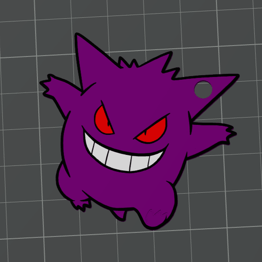 Free STL file Gengar Keychain 🗝️ (3MF)・3D print model to download・Cults