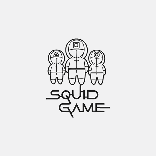 STL file Squid Game Wall Art 2D 🦑 (3MF)・3D printer design to download・Cults
