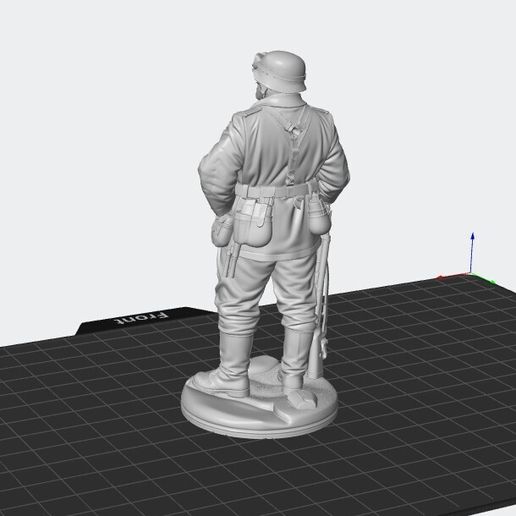 🫡 German WWII Winter Soldier STL Figure - 1/16 Scale - World War II ...