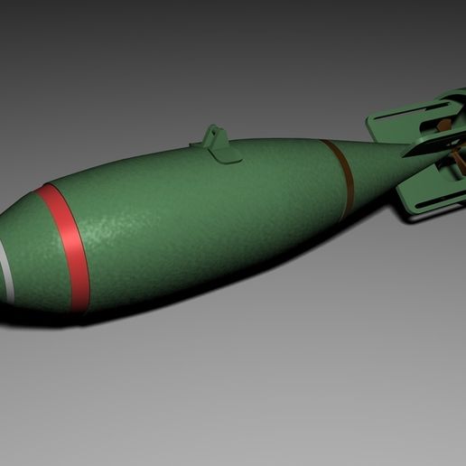 💣 british 250 lb HC Bomb 1:72 scale・Free 3D File for ・Cults