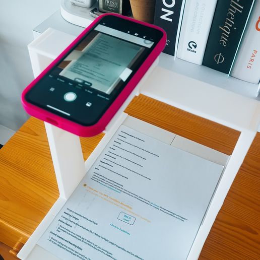 📞 Phone Docs Scanner Stand・ STL File for 3D printing・Cults