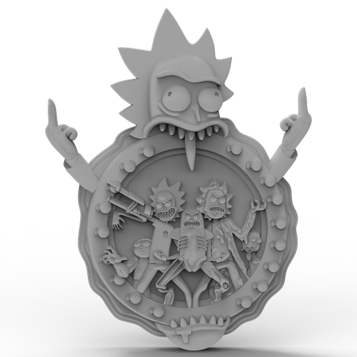 📁 3D Model STL File for CNC Router/Laser & 3D Printer Rick and Morty ...