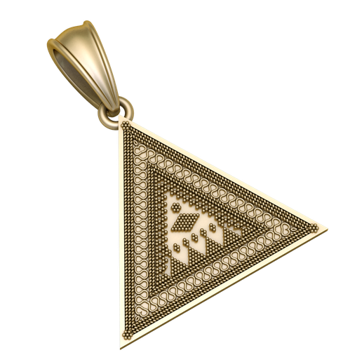 STL file TRIANGLE SHAPE PENDANT 3D PRINTABLE MODEL 🔺 (OBJ)・3D printable ...