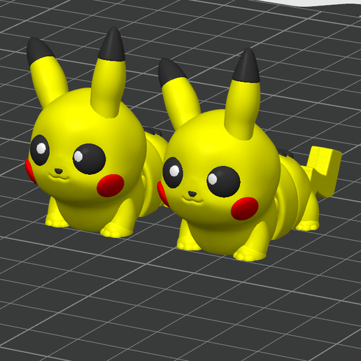 🐉 Mini Flexi Articulating Pikachu・ 3D File for 3D printing・Cults