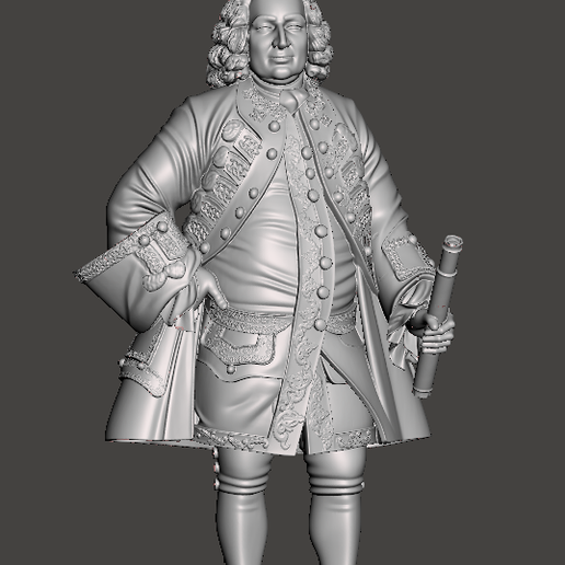 🥇 Admiral George Anson 1st Baron Anson・ STL File for 3D printing and ...