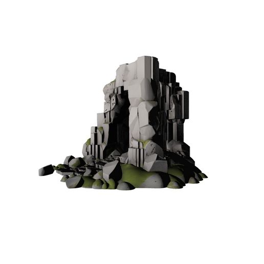 ⛰️ Ancient Mountain Cave with Greenery Historical Scenic Model・ STL ...