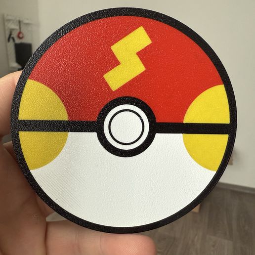 🐉 Fast Ball Poke Ball Pokemon coaster・ STL File for 3D printing・Cults
