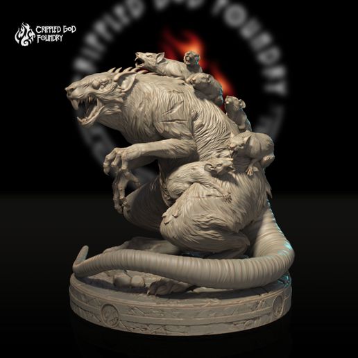 🐀 Rat King・ 3D File for 3D printing・Cults