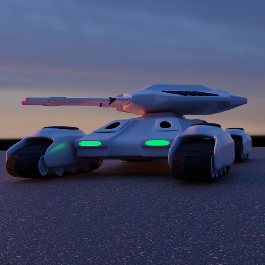 STL file Futuristic tank 🪖 (OBJ and 3MF)・3D print design to download・Cults