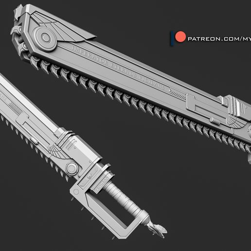 📁 Chainsword imperial・ 3D File for ・Cults