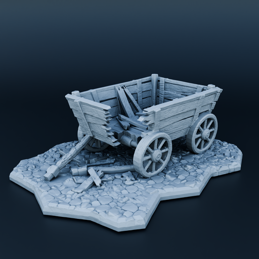 🛒 Medieval cart・ 3D File for 3D printing・Cults