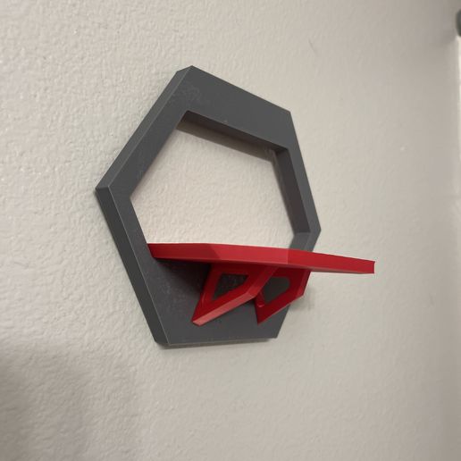 🖼 Minimal - Hexagon shelf・Free STL File for 3D printing・Cults