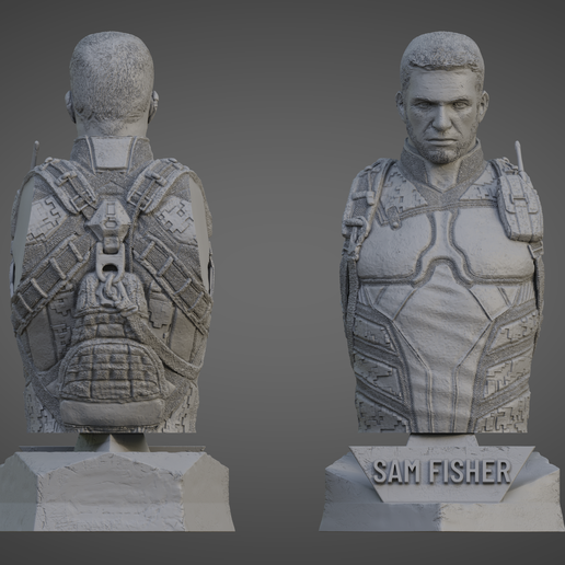 👤 SAM FISHER ULTRA-DETAILED SUPPORT-FREE BUST 3D MODEL・Free STL File ...